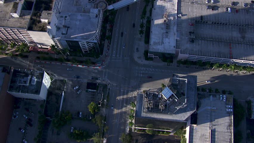 aerial overhead city view downtown fort Stock Footage Video (100% ...