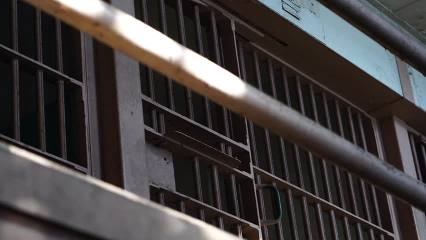 Alcatraz Prison Cellhouse, Closed Prison Cells on Gallery in Block C ...
