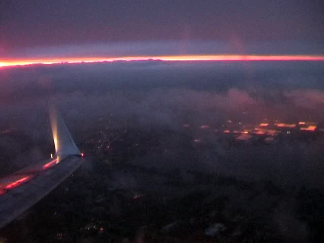 Plane Flight at Sunrise Stock Footage Video (100% Royalty-free) 34961 ...