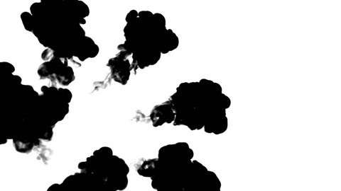 ink splatters on white background useful Stock Footage Video (100% ...