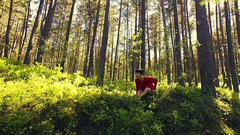 running man forest runner fit athlete Stock Footage Video (100% Royalty ...