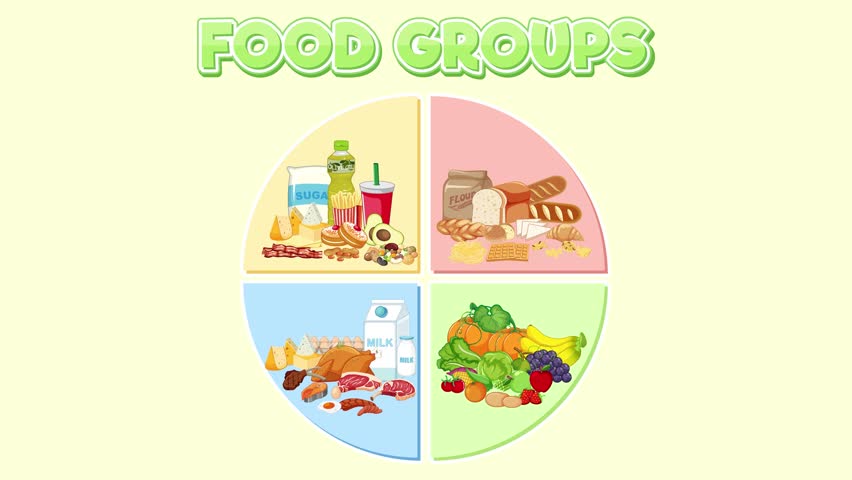 Food Pie Chart Videos: 4K and HD Video Clips for Download