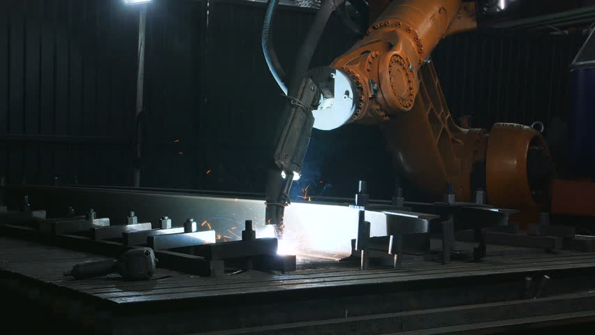 timelapse welding robot arm melt metal Stock Footage Video (100% ...