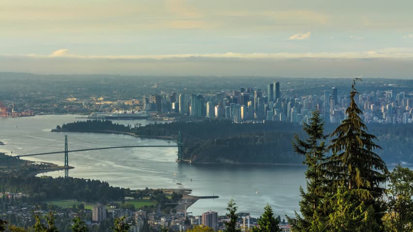 Vancouver City Skyline View from Stock Footage Video (100% Royalty-free ...