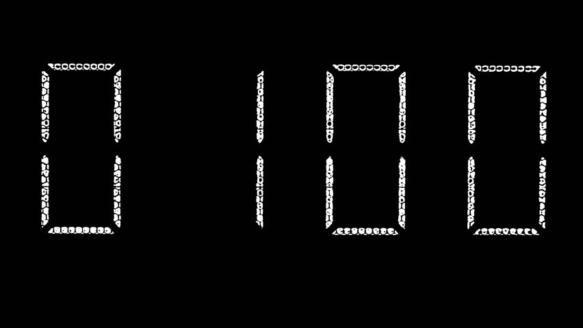 Digital Clock of 60 Seconds Stock Footage Video (100% Royalty-free ...