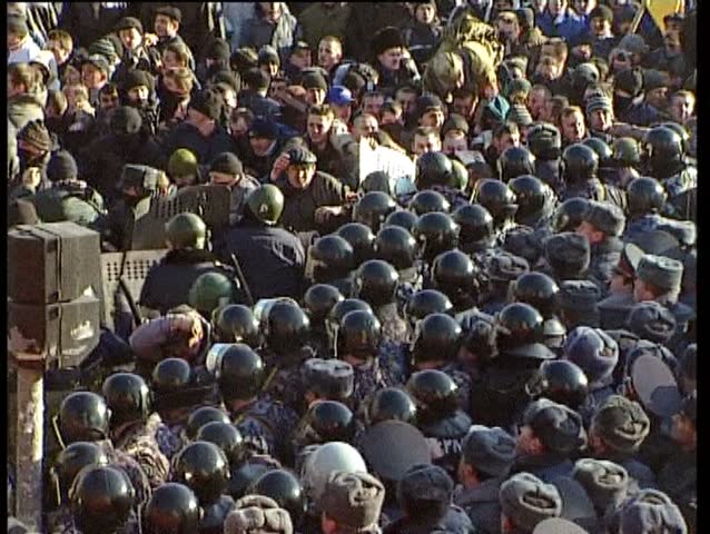 18.july.1995. Ukraine. Kiev. Street Riots Stockvideoklipp (helt ...