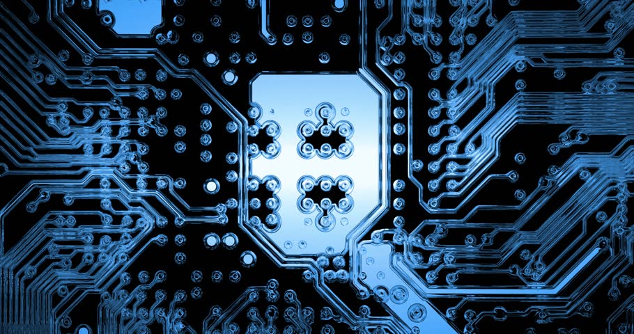 Animation of technical scheme of computer circuit board. Animation of ...