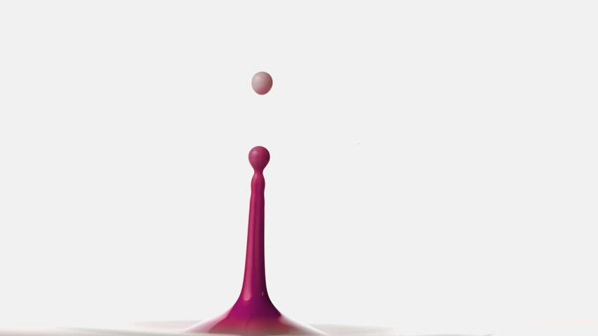drop falling on pink paint slow Stock Footage Video (100% Royalty-free ...