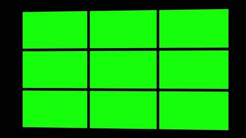 Green Screen 9 Monitor Grid Zoom Stock Footage Video (100% Royalty-free ...