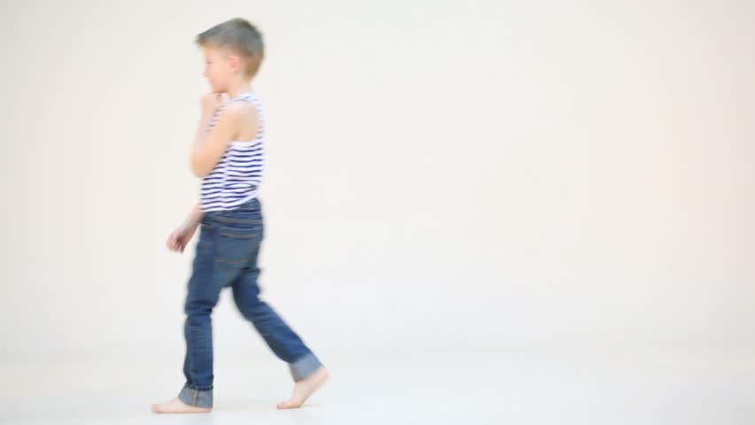 Adorable Little Boy in Jeans Stock Footage Video (100% Royalty-free ...