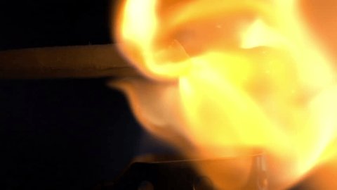 Match Being Struck Shot Super Slow Stock Footage Video (100% Royalty ...