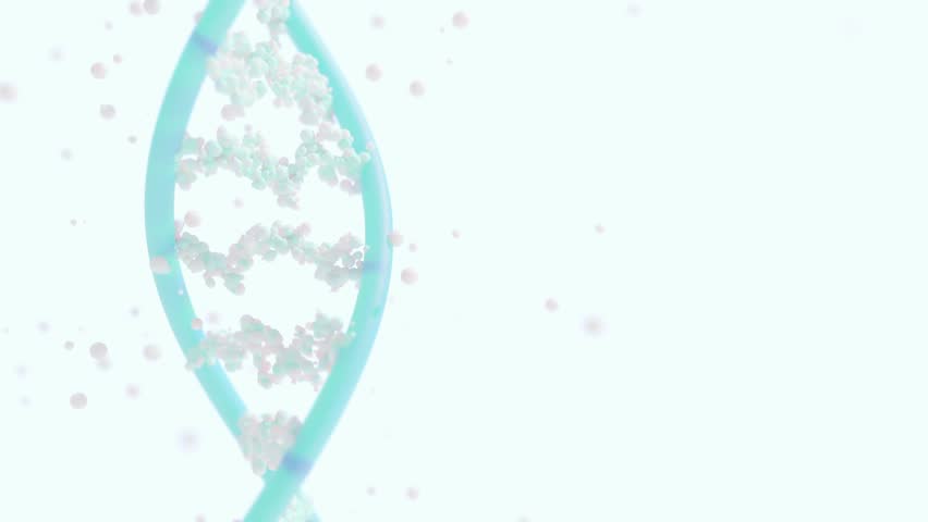 DNA molecule from particles. Designed in pastel color concept that is ...