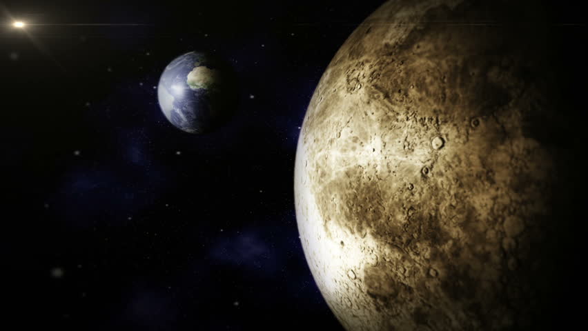 earth moon space animation star field Stock Footage Video (100% Royalty ...