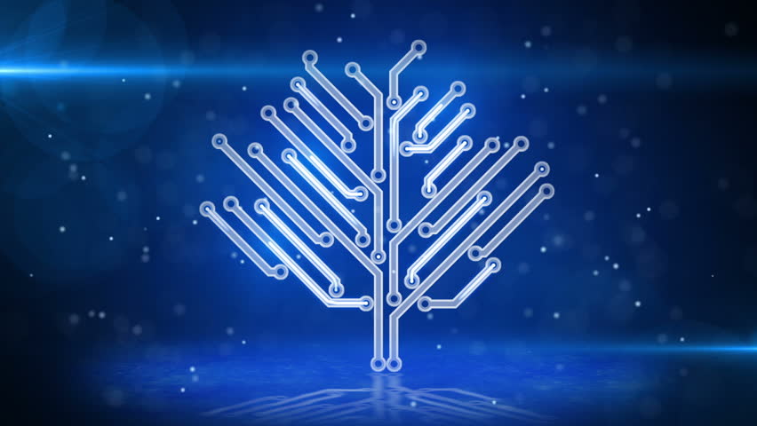 blue circuit board electronic hi-tech growing Stock Footage Video (100% ...