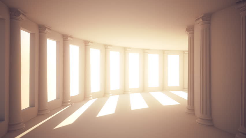 Endless Corridor with Columns Stock Footage Video (100% Royalty-free ...