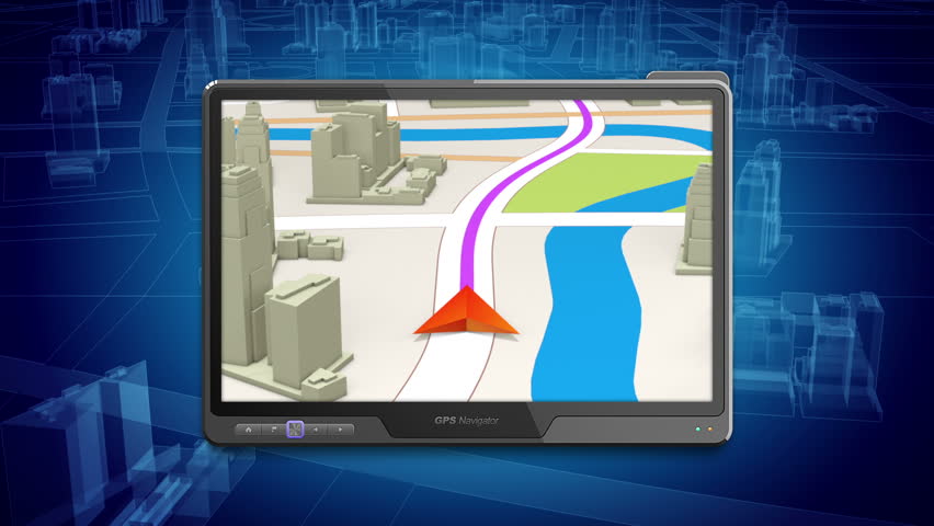 Gps Navigation Concept. Seamless Loop. Stock Footage Video (100% ...