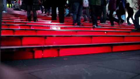 Tkts booth red stairs Stock Video Footage - 4K and HD Video Clips ...