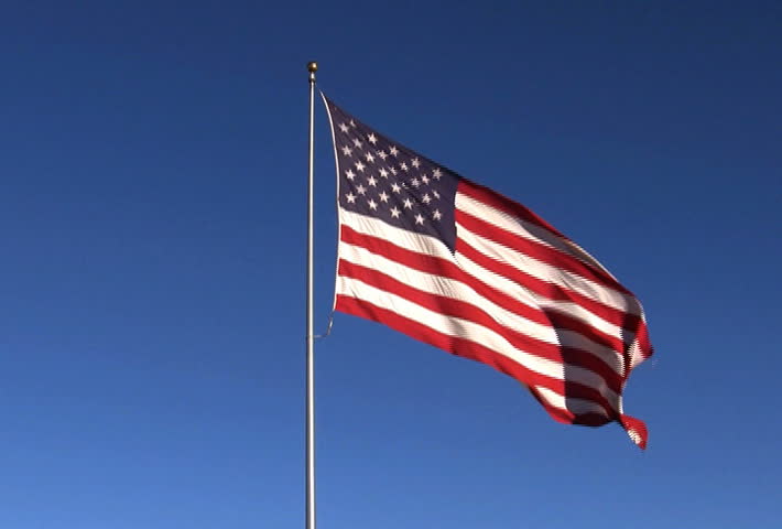 A Real American Flag Waving. Stock Footage Video (100% Royalty-free ...