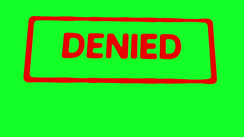 animation denied stamp on green screen Stock Footage Video (100% ...