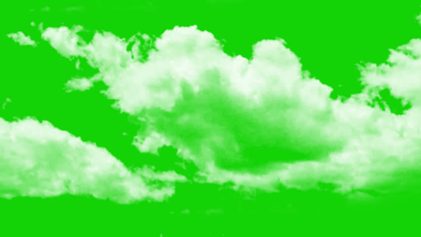 flying clouds green screen animation, seamlessly looped background ...
