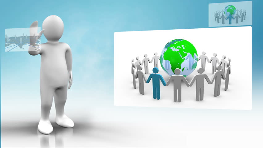 White Human Figure Giving Presentation Stock Footage Video (100% ...