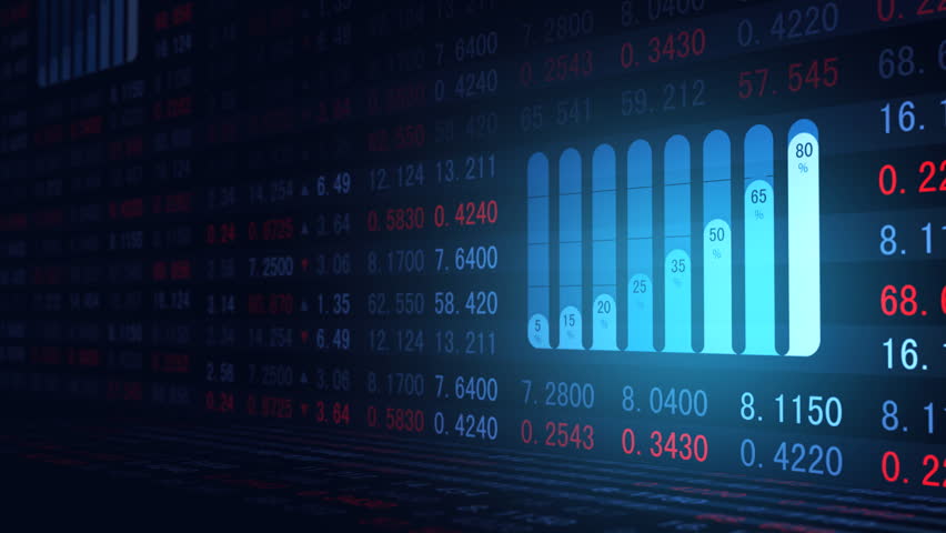 Computer-rendered Animation of Digital Statistics Stock Footage Video ...