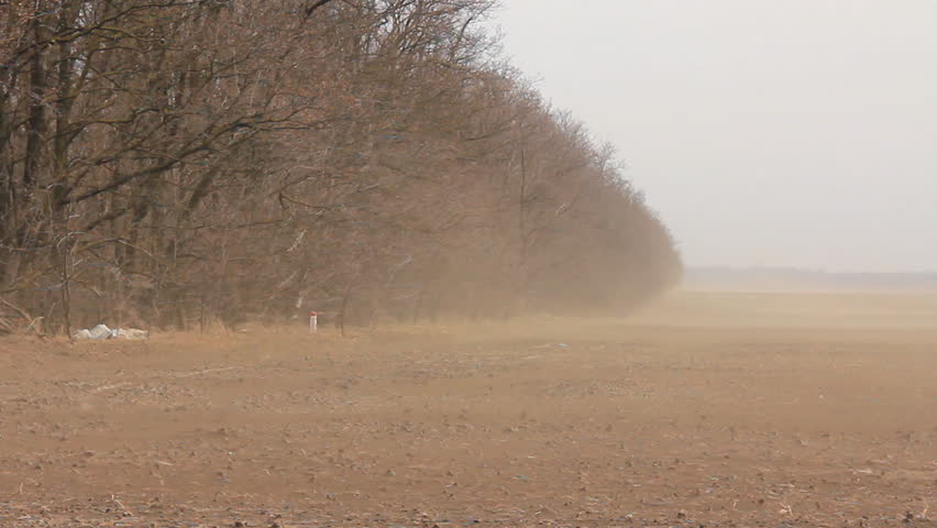 Dust Storm Go On Field Stock Footage Video (100% Royalty-free) 3630686 ...