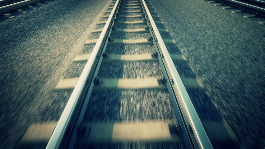 railroad track loopable animation 3d Stock Footage Video (100% Royalty ...