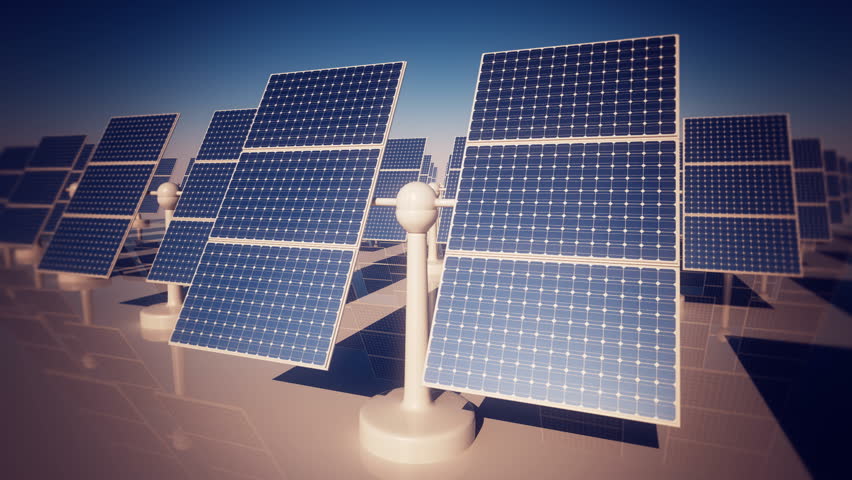 Animation of Sunny Solar Panels Stock Footage Video (100% Royalty-free ...