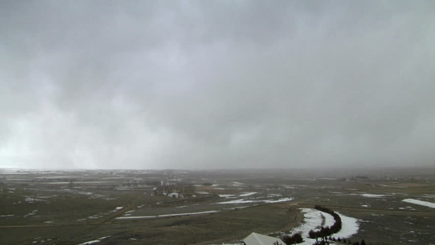 snow squalls virga falling unstable airmass Stock Footage Video (100% ...