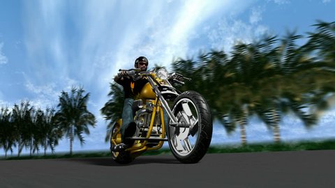Biker Action Movement On Mountain Highway Stock Photo 1348700597 ...