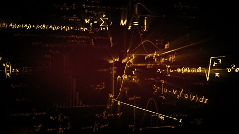 Digital Animation Mathematical Equations Moving Screen Stock Footage ...