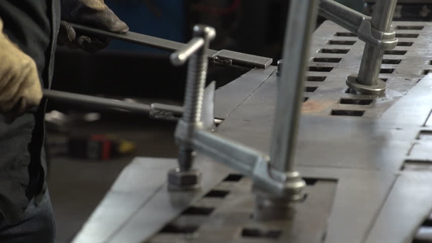 metal welder bending sheet Stock Footage Video (100% Royalty-free ...