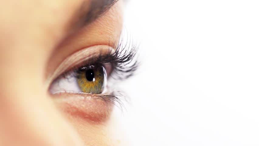 Macro Close-up Eye Blinking Stock Footage Video (100% Royalty-free ...
