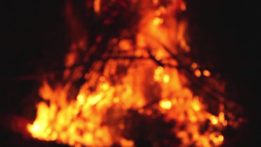 big camp fire outdoor easter ritual Stock Footage Video (100% Royalty ...