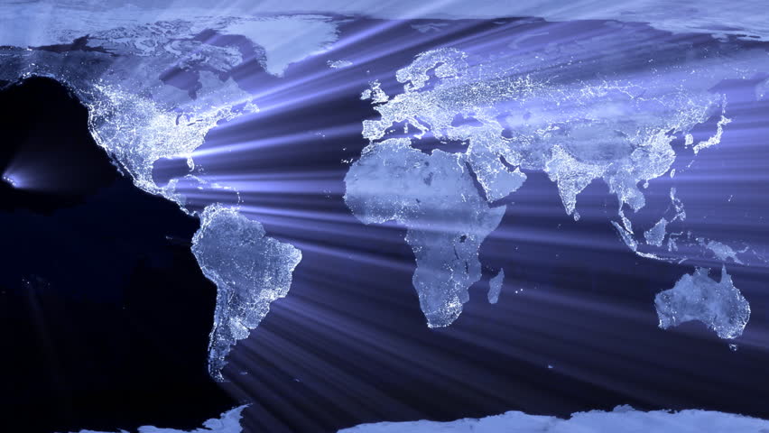 world map glowing Stock Footage Video (100% Royalty-free) 3667748 ...