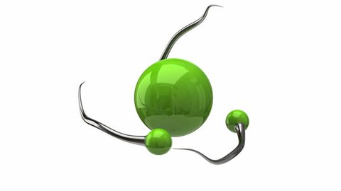 Animation Green Atom Stock Footage Video (100% Royalty-free) 3671552 ...