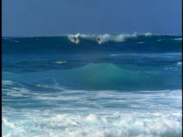 surfing hawaii on oahu north shore Stock Footage Video (100% Royalty ...