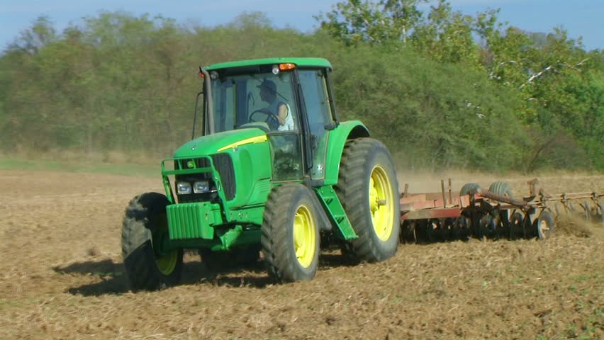 Tractor Discing Field with Disc Stock Footage Video (100% Royalty-free ...