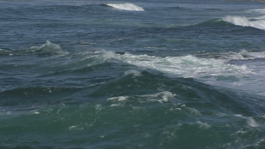 Ocean Waves in the Middle Stock Footage Video (100% Royalty-free ...