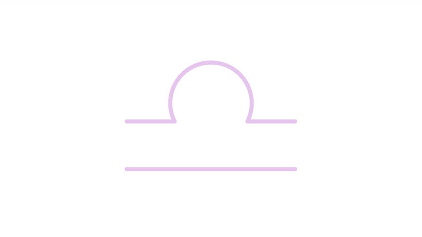 Libra zodiac sign 2D object animation. Minimalist horoscope element ...