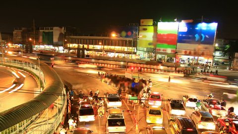 Intersection Traffic Jam Night Stock Footage Video (100% Royalty-free ...