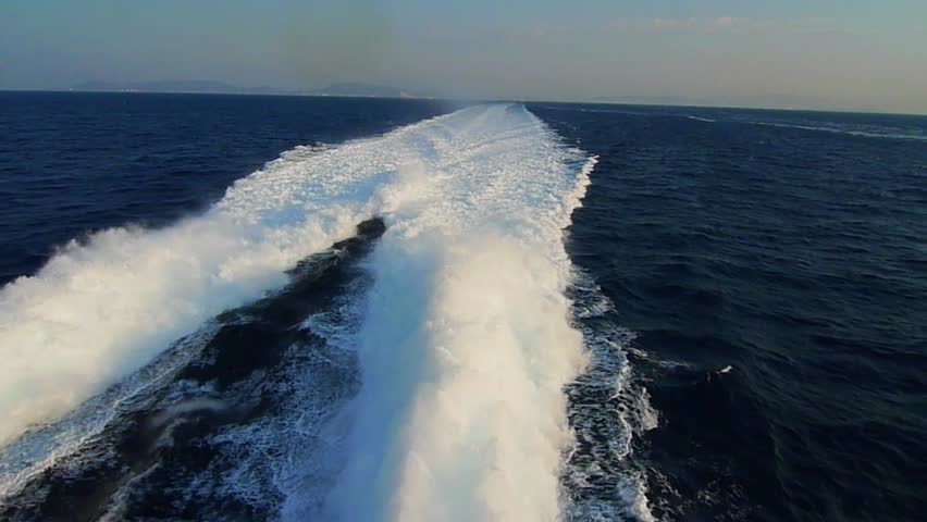 power boat cutting through waves - Stock Footage Video (100% Royalty ...