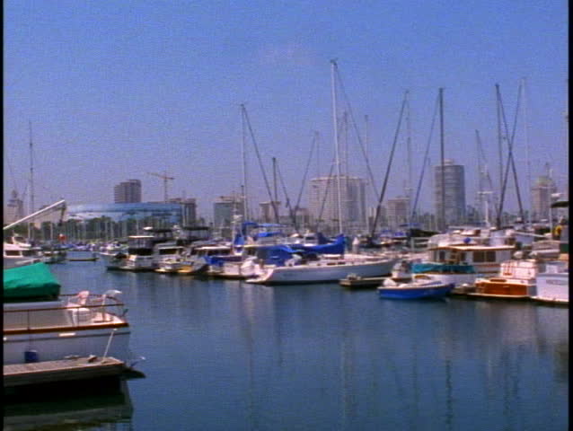 Marina Del Rey Yacht Basin Stock Footage Video (100% Royalty-free ...