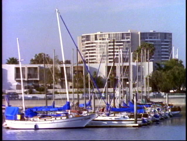 The Marina Del Rey Yacht Stock Footage Video (100% Royalty-free ...