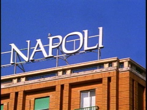 Napoli Sign Naples Italy Stock Footage Video (100% Royalty-free ...