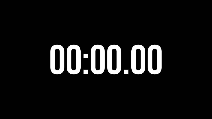 One minute countdown timer animation for infographics on black ...