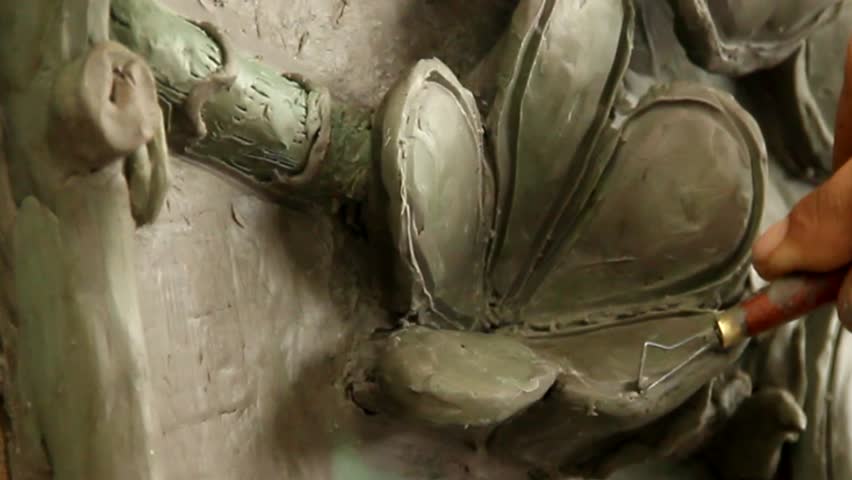 Artist Hands Modeling Clay Stock Footage Video 100 Royalty Free 3712721 Shutterstock