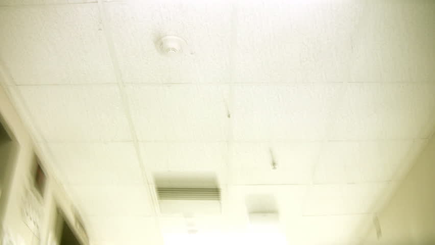 hospital ceiling hallway leading emergency room Stock Footage Video ...