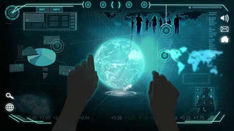 Technology Interface Computer Data Screen Gui Stock Footage Video (100% ...